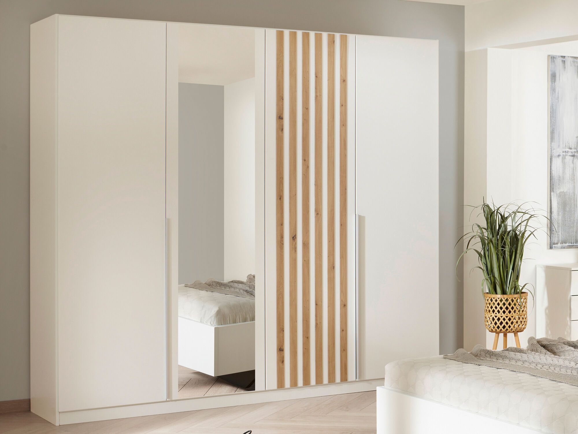 Buffet/bahut ORES 2 portes 2 tiroirs cachemire