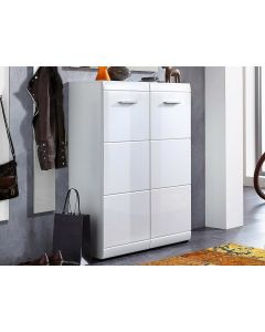 Armoire PITTA 2 portes blanc brillant